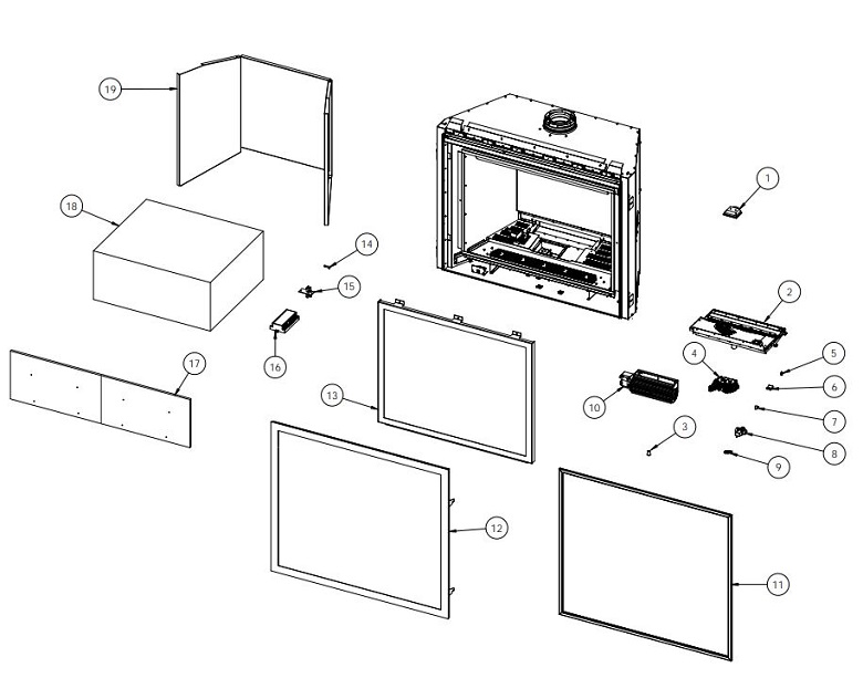 Enviro G50LI Gas Parts Diagram | Mountain View Hearth Products