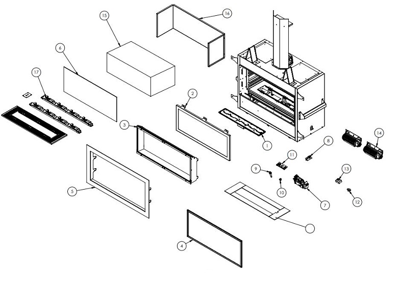 Enviro C34 Gas Parts Diagram | Mountain View Hearth Products